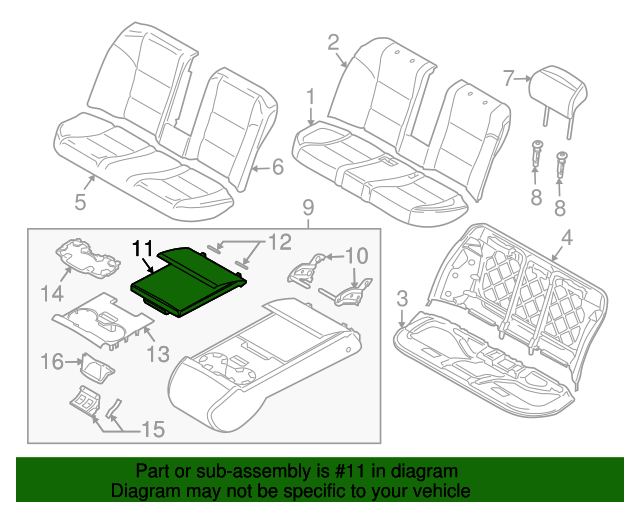 Genuine BMW 52-20-7-135-839 | Armrest Cover | FREE Shipping on Most ...