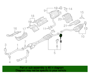 28780-3R100 - Front Muffler Insulator - 2015-2017 Kia K900 | Kia Auto Parts
