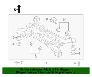 58389-17300 - Suspension Cross-Member Front Bolt 2021-2023 Kia Sorento ...