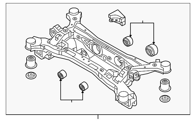 55405-P2000 - Suspension Cross-Member 2021-2023 Kia Sorento | Kia.Parts ...