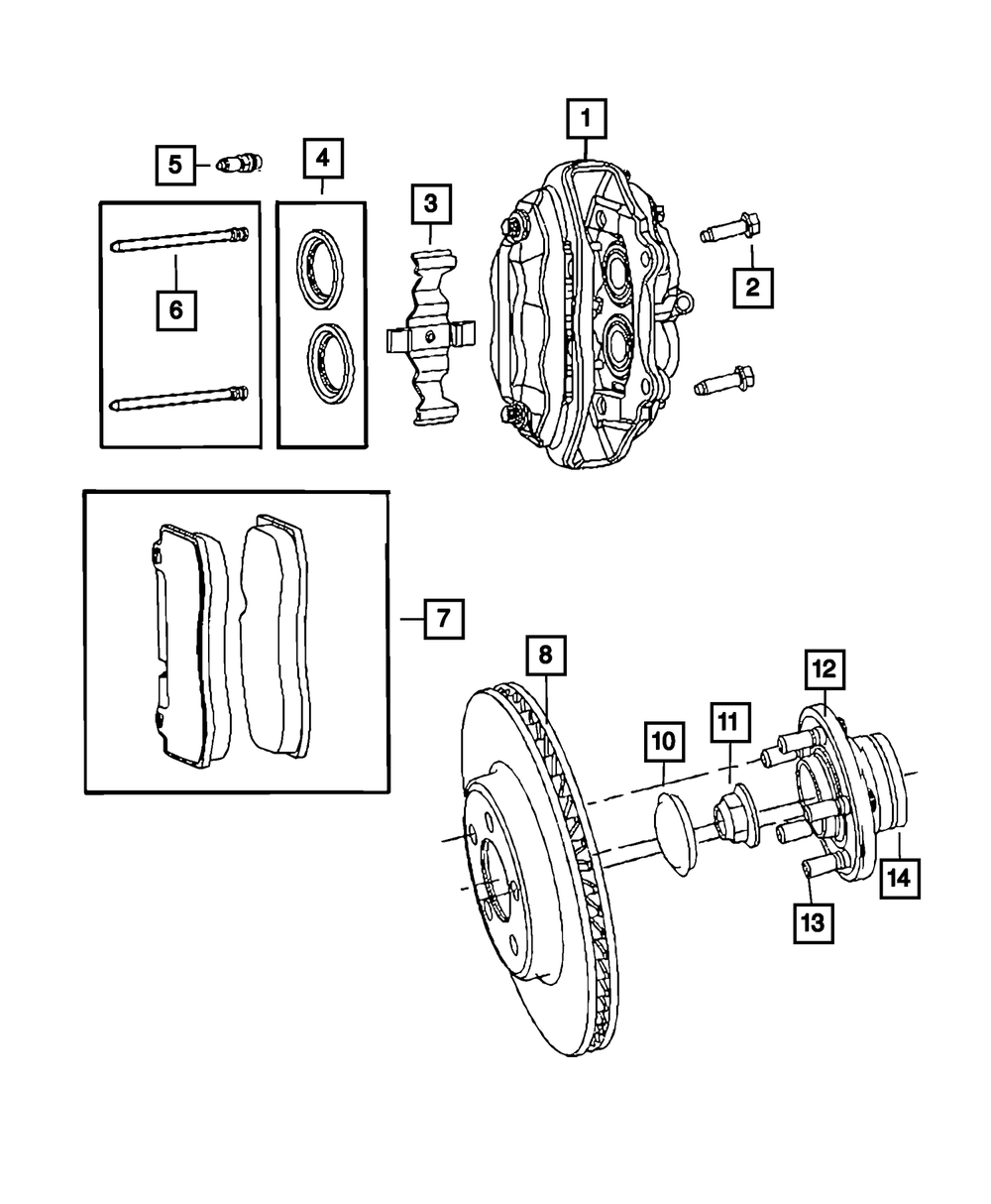 2021-2023 Mopar Disc Brake Caliper 68501774AA | QuirkParts