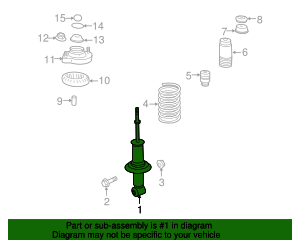4162A170 - Shock Absorber 2008-2015 Mitsubishi Lancer | Mitsubishi ...