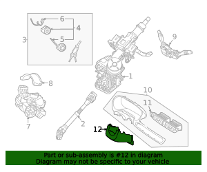 84852-Q5400WK - Lower Column Cover 2021-2025 Kia Seltos | Kia.Parts Store