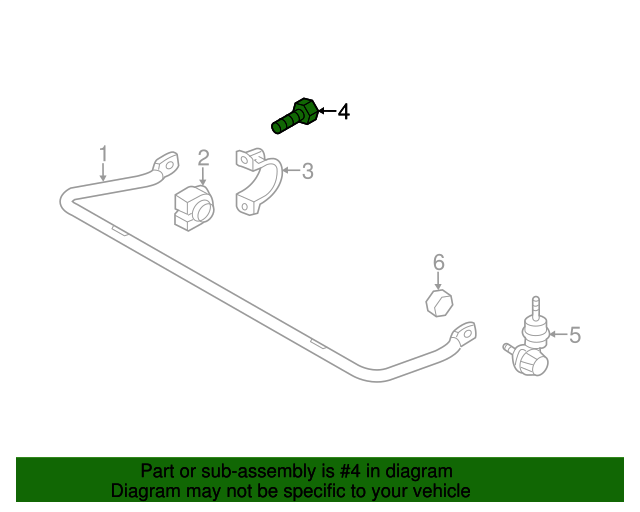 2004-2015 Mazda Stabilizer Bar Bolt 9YA0-21-088F | Mazda-Parts