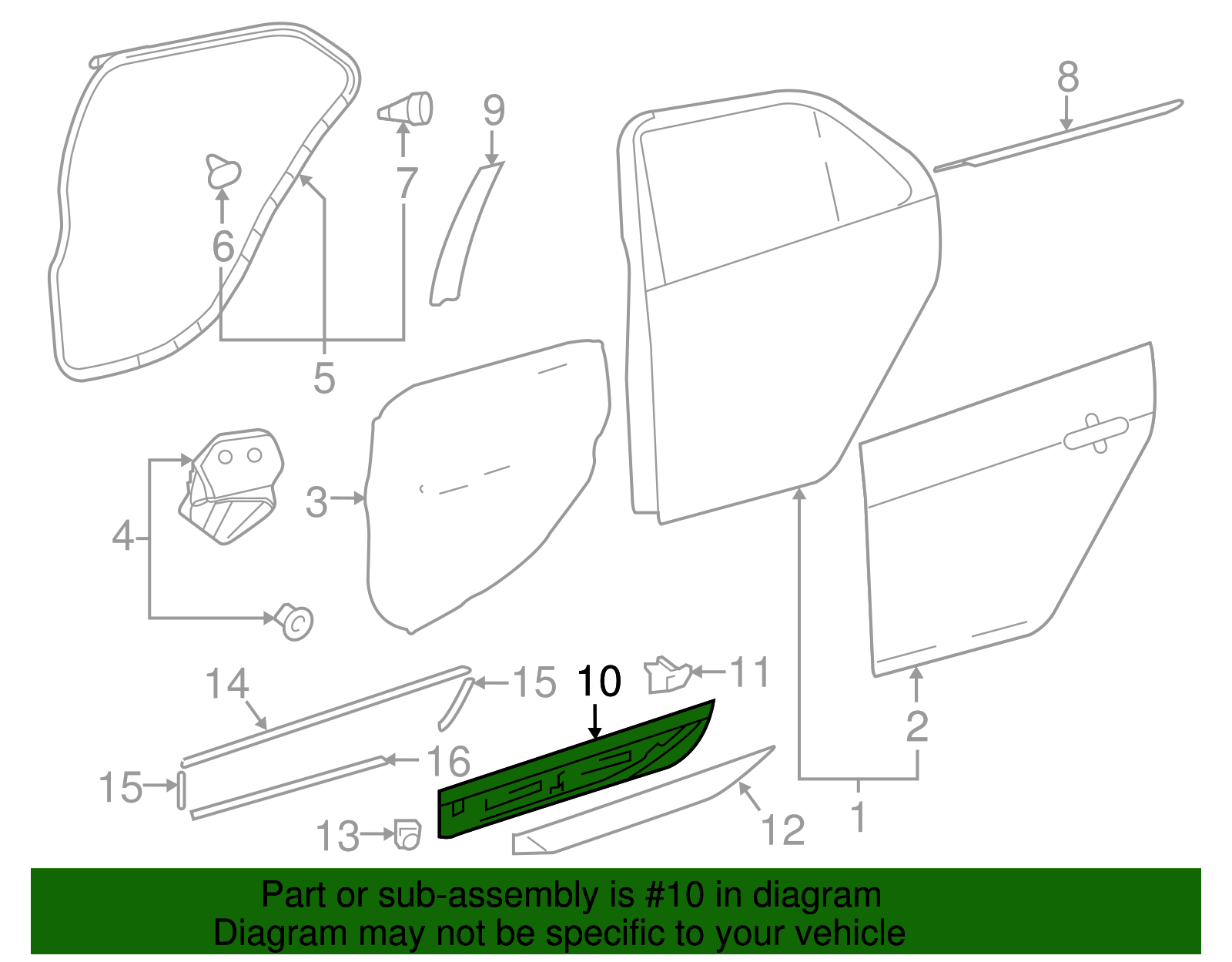 2018 Toyota Yaris Body Side Molding 75741-0D200 | Toyota Parts Center
