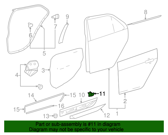 75791-42010 - Body Side Molding Clip 2018 Toyota Yaris | Longo Toyota Parts