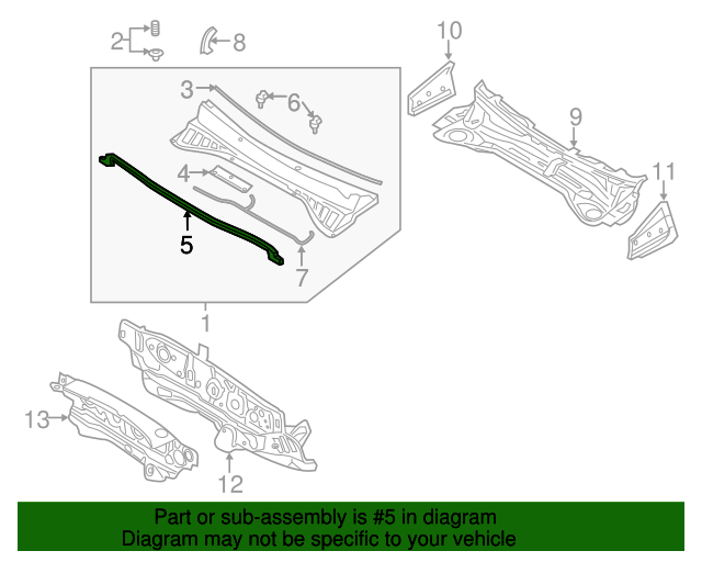 86430-C5000 - Front Seal 2016-2020 Kia Sorento | Kia.Parts Store