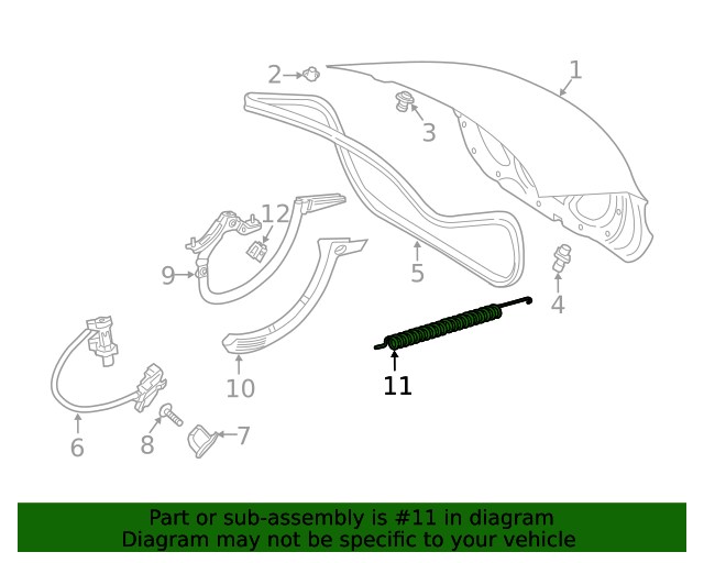 177-757-25-00 - Hinge Spring 2019-2022 Mercedes-Benz | Mercedes-Benz ...