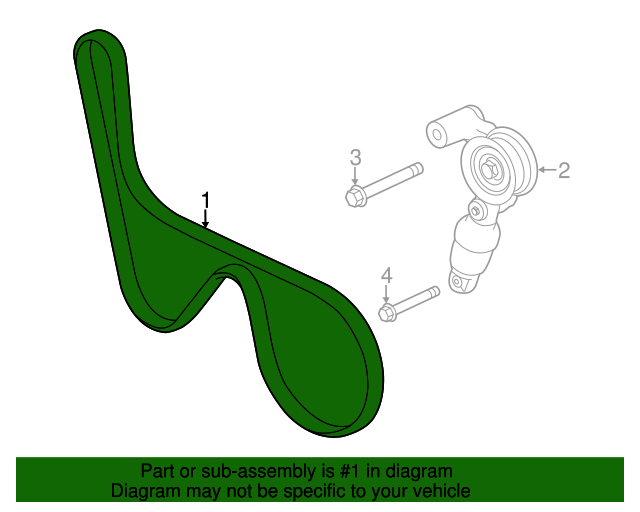 12651112 - V-Ribbed Serpentine Belt 2014-2019 Chevrolet Corvette ...