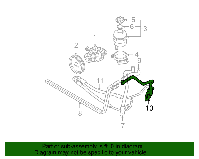32416763979 - 2004-2006 BMW X5 Power Steering Return Hose (32-41-6-763 ...