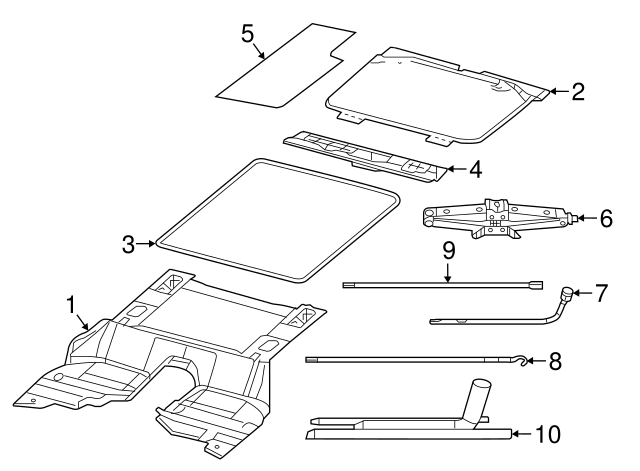 2018-2019 Jeep Wrangler Cargo Cover 6BR95TX7AC | TascaParts.com