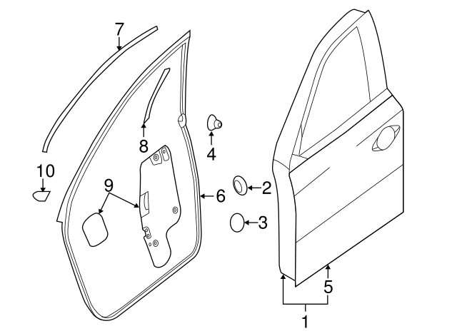 2015-2020 Nissan Pathfinder Door Shell 80100-3KA3A | Riverside Nissan