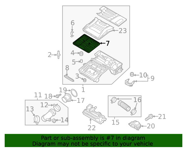 28113-G2100 - Air Filter 2017-2022 Kia | Kia.Parts Store