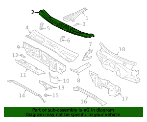 2019-2025 Volkswagen Jetta Cowl Grille Panel 17A-802-483-B | OEM VW ...