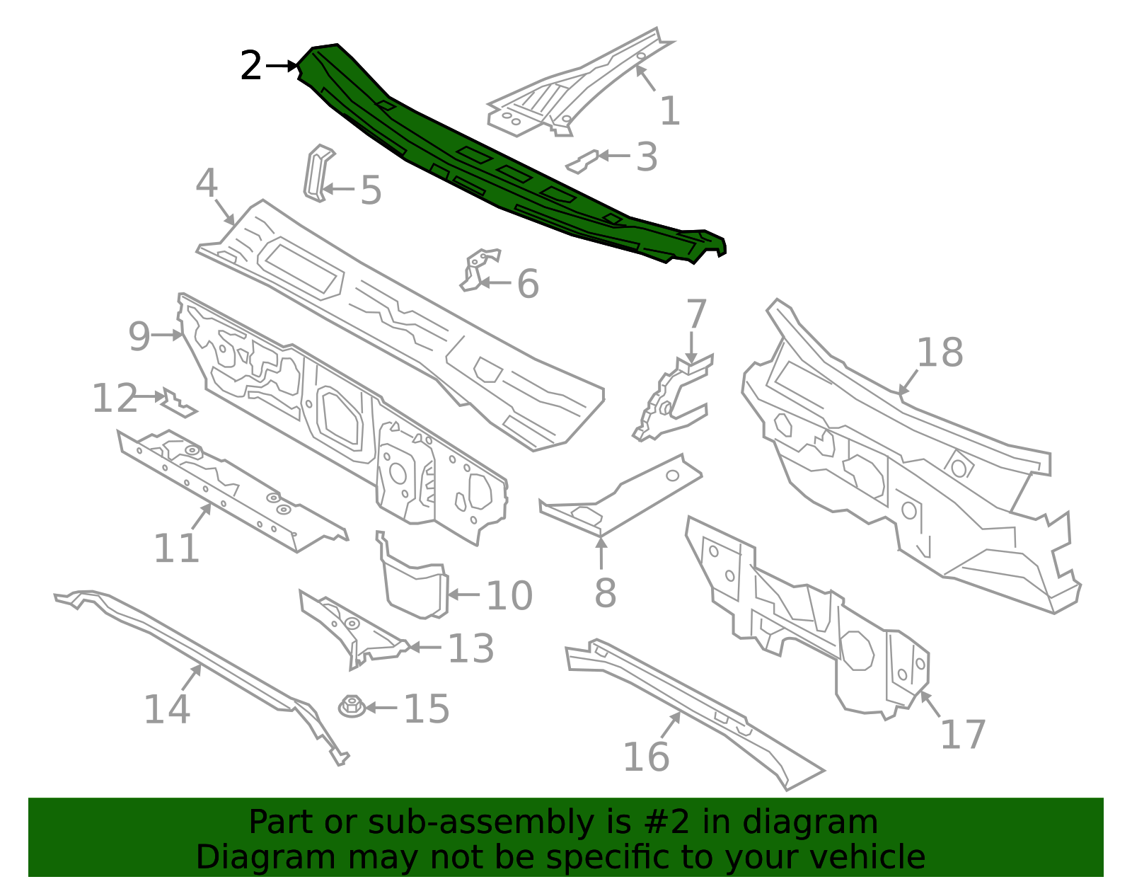 2019-2025 Volkswagen Jetta Cowl Grille Panel 17A-802-483-B | Retail ...