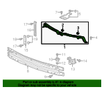 2018-2021 Buick Enclave Front Bumper Fascia Center Support 84332107 GM ...