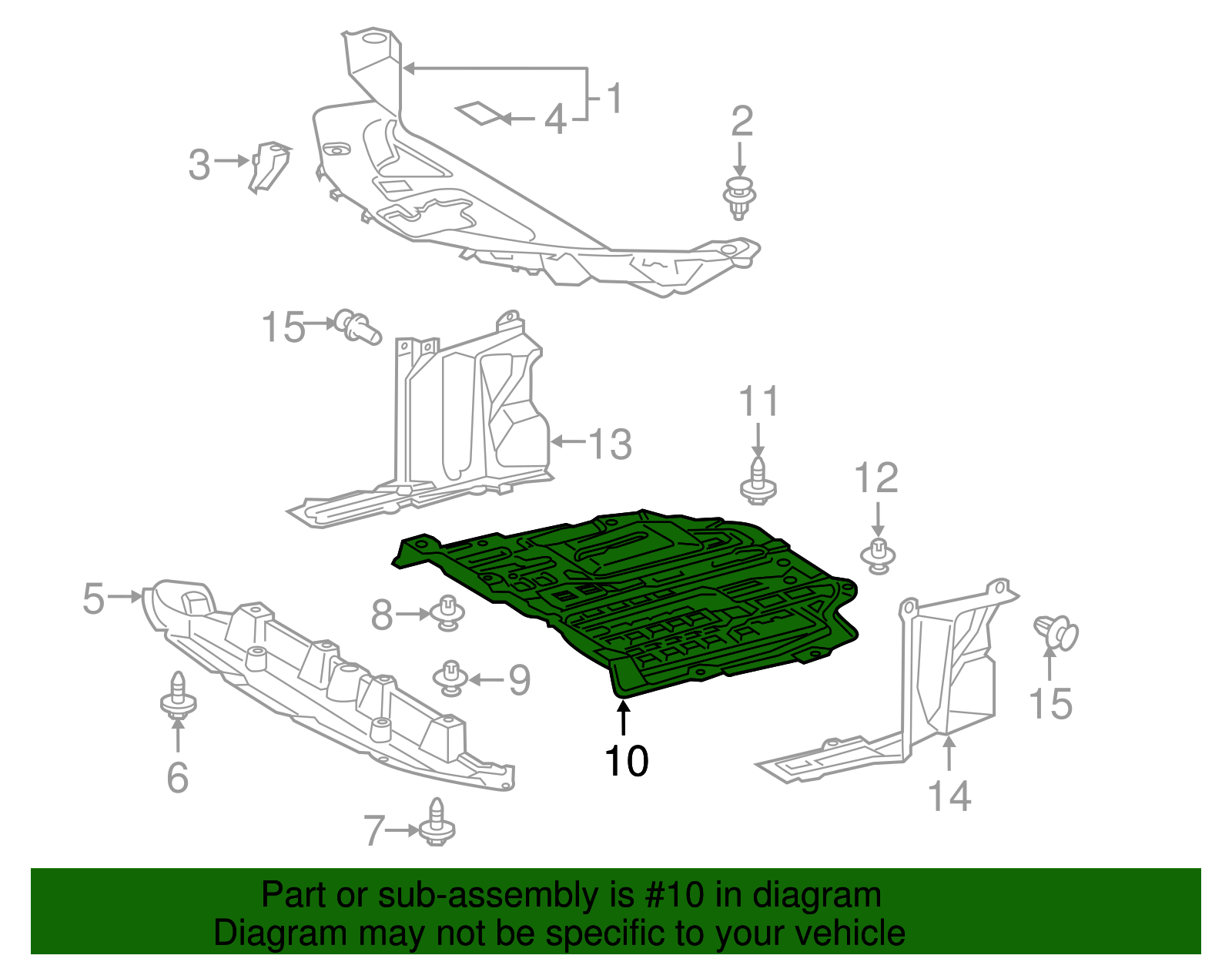 2018-2022 Toyota C-HR Splash Pan 51410-F4110 | Toyota Parts Center