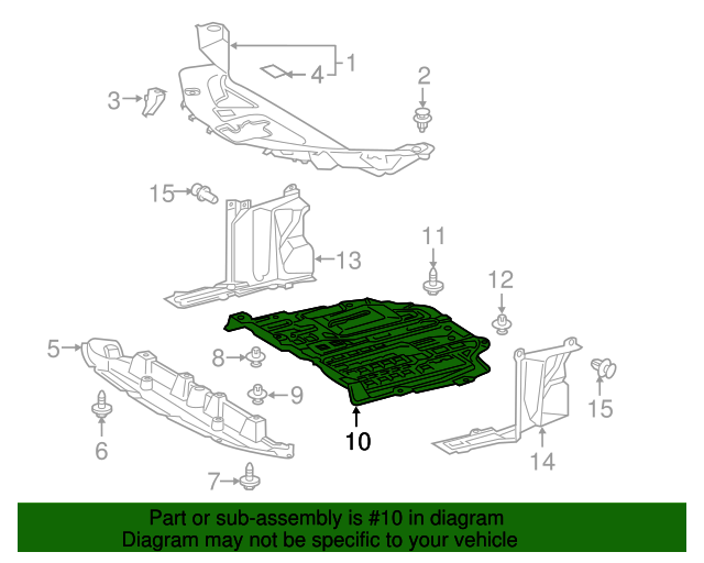 2020 Toyota C-HR Under Cover 51420-F4010 | DiscMonster