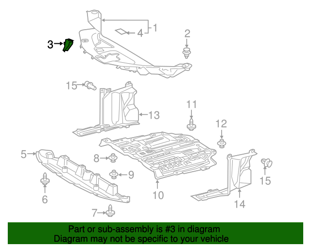 53151-F4010 - Sight Shield Bracket - 2018-2022 Toyota C-HR | OEM ...