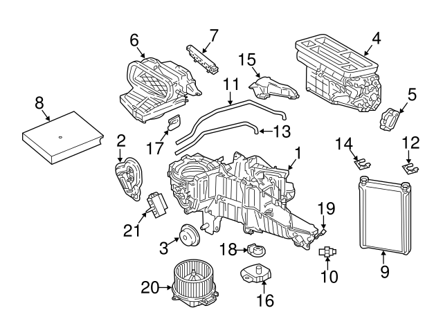 2015-2022 Ford Evaporator Assembly HL3Z-19850-AB | OEM Parts Online