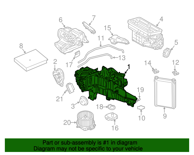 HL3Z-19850-AB - Evaporator Assembly - 2015-2022 Ford | Lasco Auto Parts