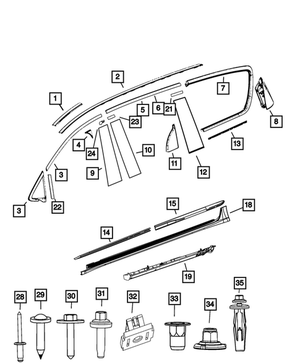 2013-2025 Mopar Hex Drive Nut/Rivet 6511062AA | Mopar eStore
