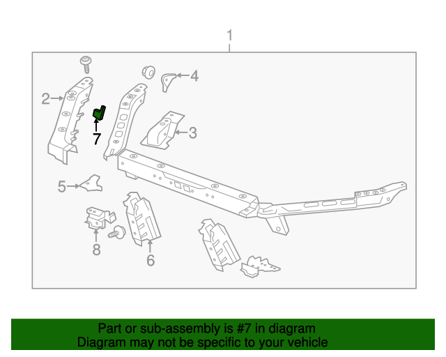 2013-2019 Cadillac ATS Fender Mtg Bkt 20911606 | GMPartsDirect.com
