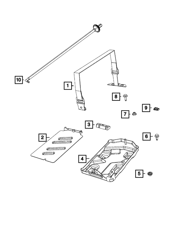 2017-2025 Chrysler Battery Tray 68272406AA | Mopar eStore