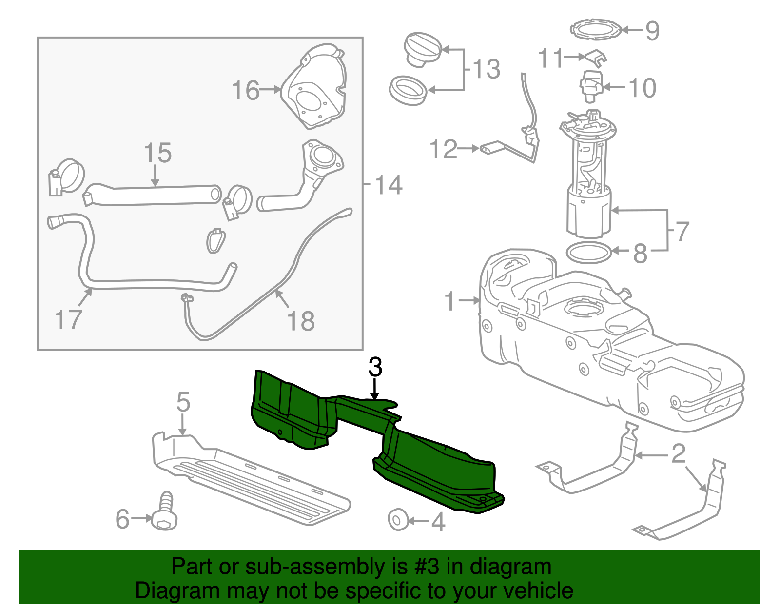 23371921 - 2011-2019 GM - Fuel Tank Heat Shield | My GM Part