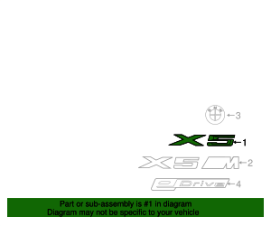 51-14-7-294-466 - Nameplate - 2014-2018 BMW X5 | Buy BMW Parts Now