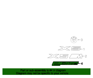 51147294465 - 2014-2019 BMW Emblem Replacement - Rear (51-14-7-294-465 ...