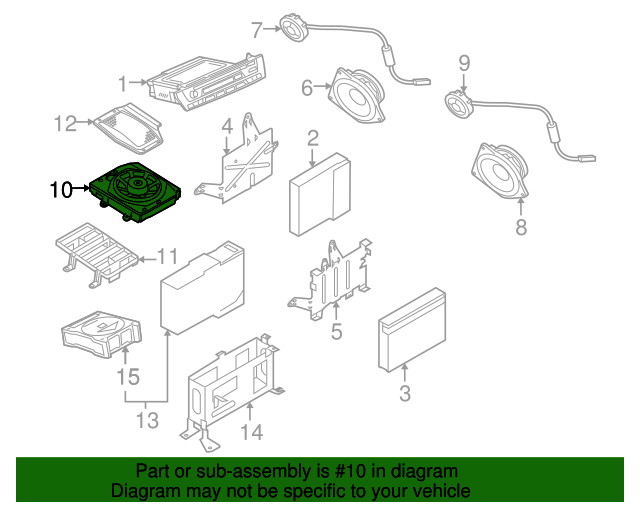 65136980983 - 2004-2010 BMW X3 Woofer (65-13-6-980-983) | BMW of South ...
