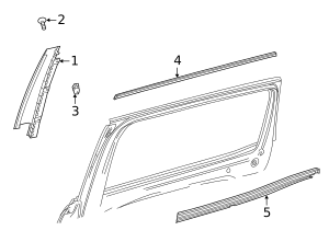 247-735-69-00 - Upper Molding 2020-2021 Mercedes-Benz GLB 250 ...