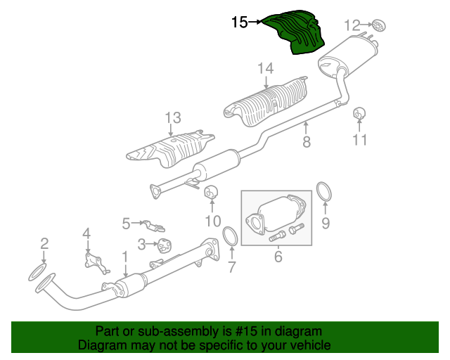 74654-T2A-A00 - Plate, R Muffler Baffle - 2013-2017 Honda Accord ...