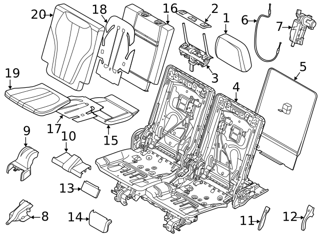 2019-2022 BMW X7 Bowden cable release 52-30-7-485-444 | AutoNationParts.com