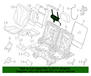52-30-9-496-669 - Headrest Actuator 2019-2022 BMW X7 | AutoNationParts.com