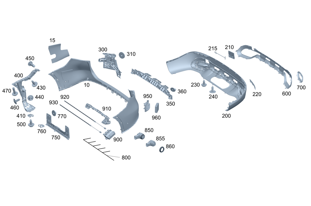 254-880-03-00 - Mounting Rail 2016-2026 Mercedes-Benz | Mercedes-Benz ...