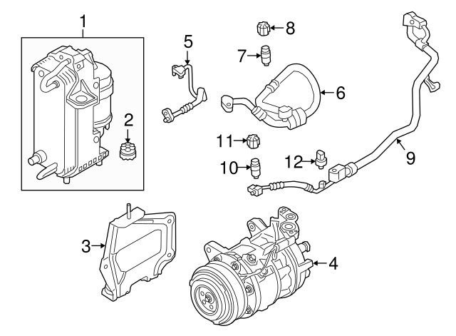 OEM BMW A/C Compressor Part# 64525a58a55 | BMW Parts Center