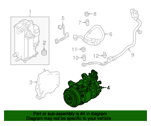 OEM BMW A/C Compressor Part# 64525a58a55 | BMW Parts Center