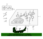 2009-2013 Audi Headlamp Bracket 8P0-805-608-A | Audi USA Parts