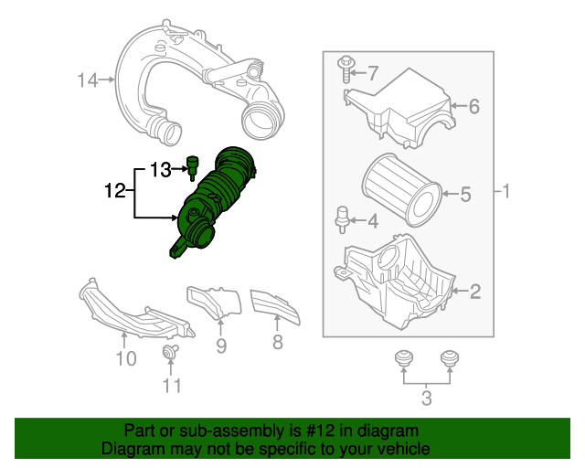 2017-2019 Ford Escape Air Inlet Tube GV6Z-9B659-B | OEM Parts Online