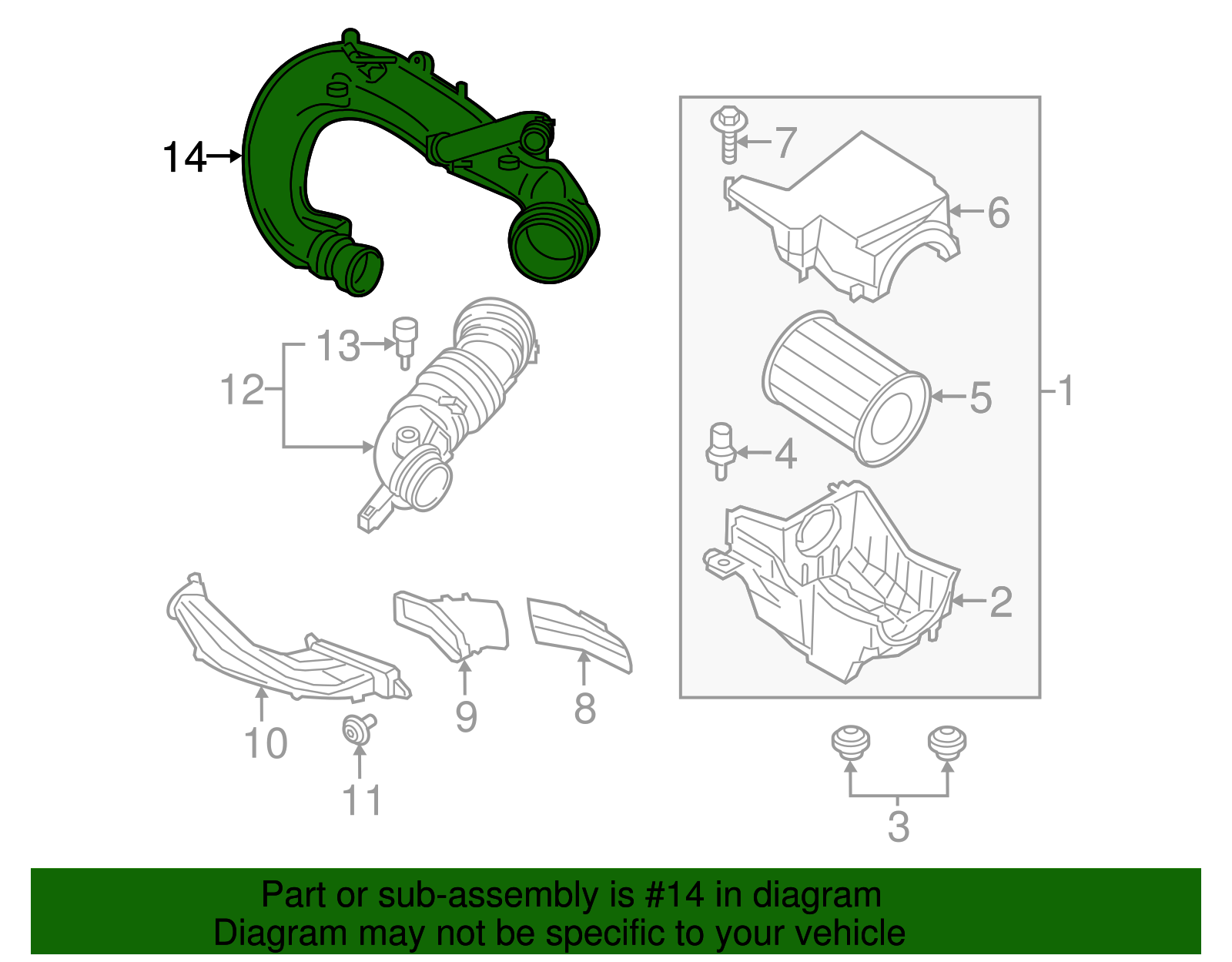 GV6Z-9C623-D - Inlet Duct 2017-2019 Ford Escape | Ford Parts Direct