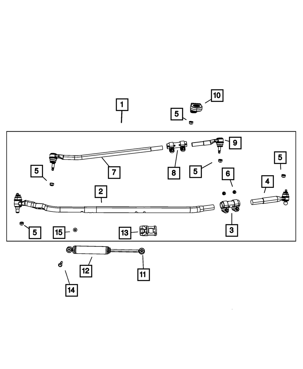 2008 Dodge Ram 3500 Steering Rod And Link 52122362AD | QuirkParts