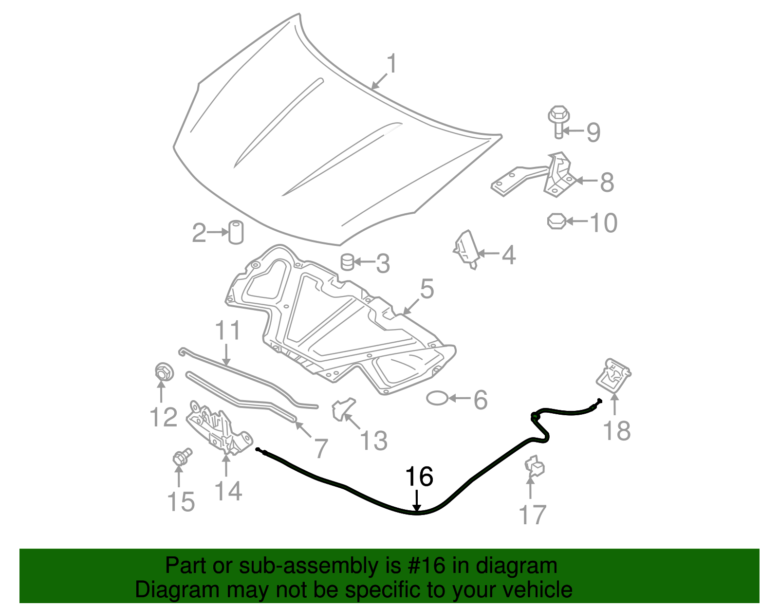 2008-2015 Nissan Release Cable 65620-JM00A | Nissan OEM Parts Online