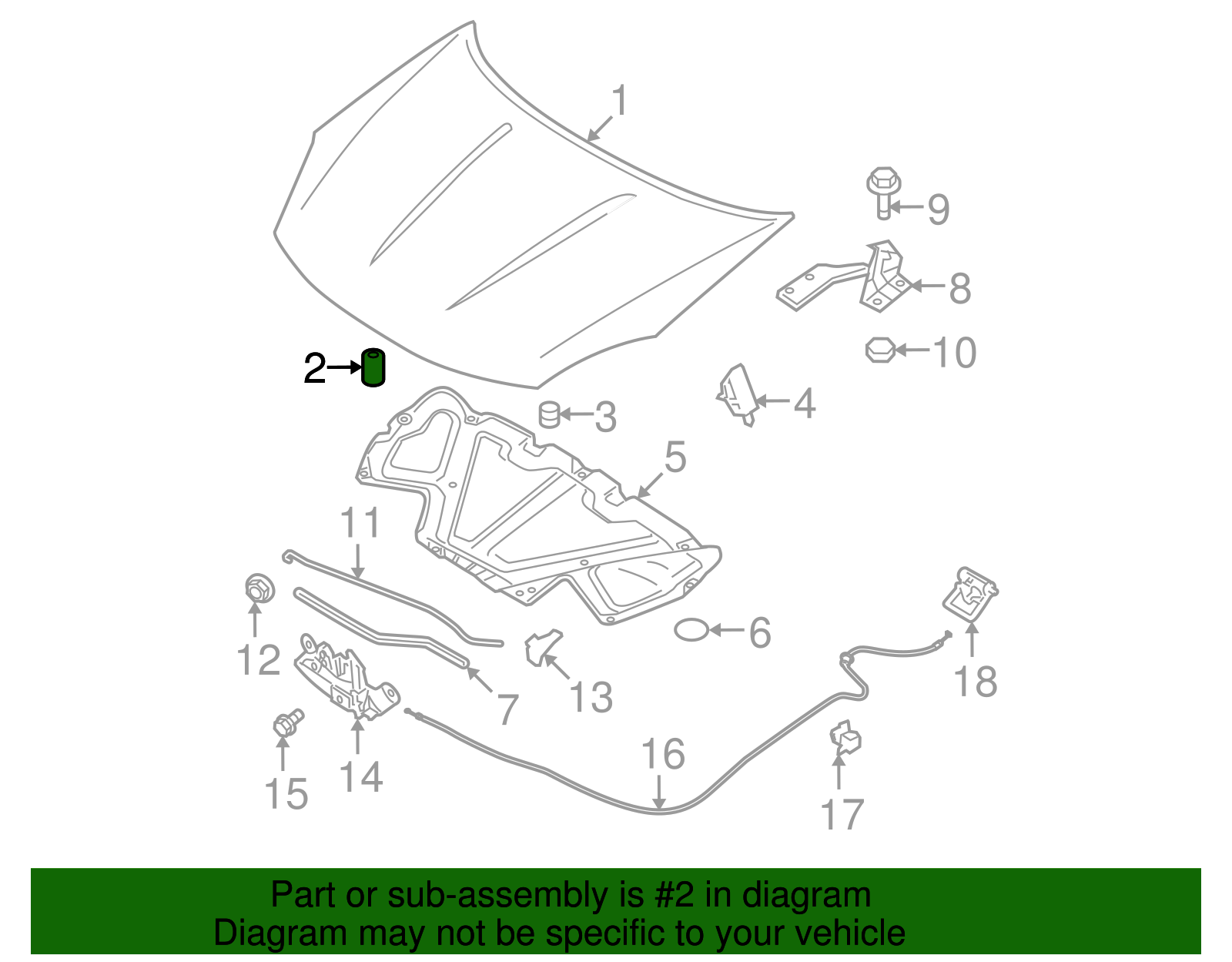 1995-2024 Nissan Hood Bumper (S14) 01658-00941 | Olympia Nissan ...