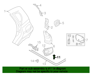 2004-2011 GM Fuel Tank Filler Door Latch 96534241 GM | GMPartsDirect.com