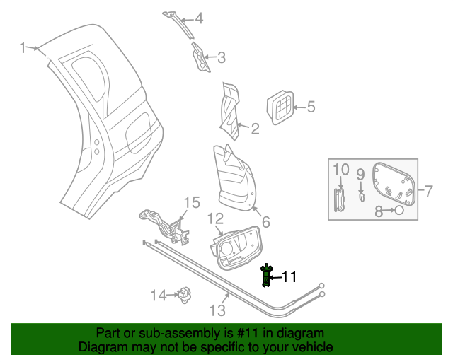 2004-2011 GM Fuel Tank Filler Door Latch 96534241 GM | GMPartsDirect.com