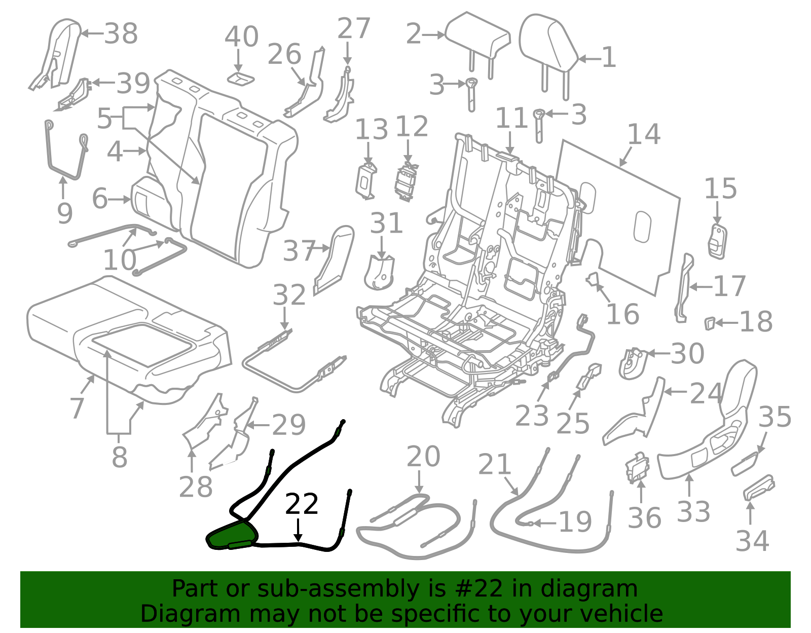 2021-2024 Subaru Ascent | 2021-2024 Subaru Ascent - Control Cable ...