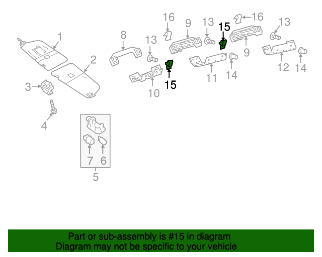 099-815-00-91-7H52 - Grip Handle Retainer 2016-2020 Mercedes-Benz ...