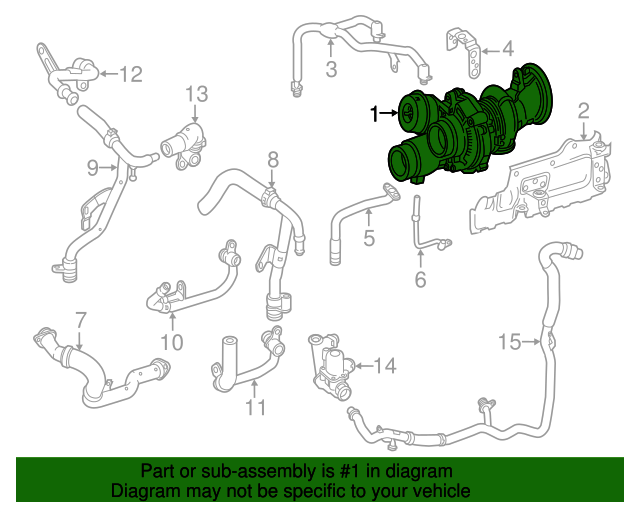 2015-2021 Mercedes-Benz Exhaust Gas Turbocharger 177-090-01-80 ...